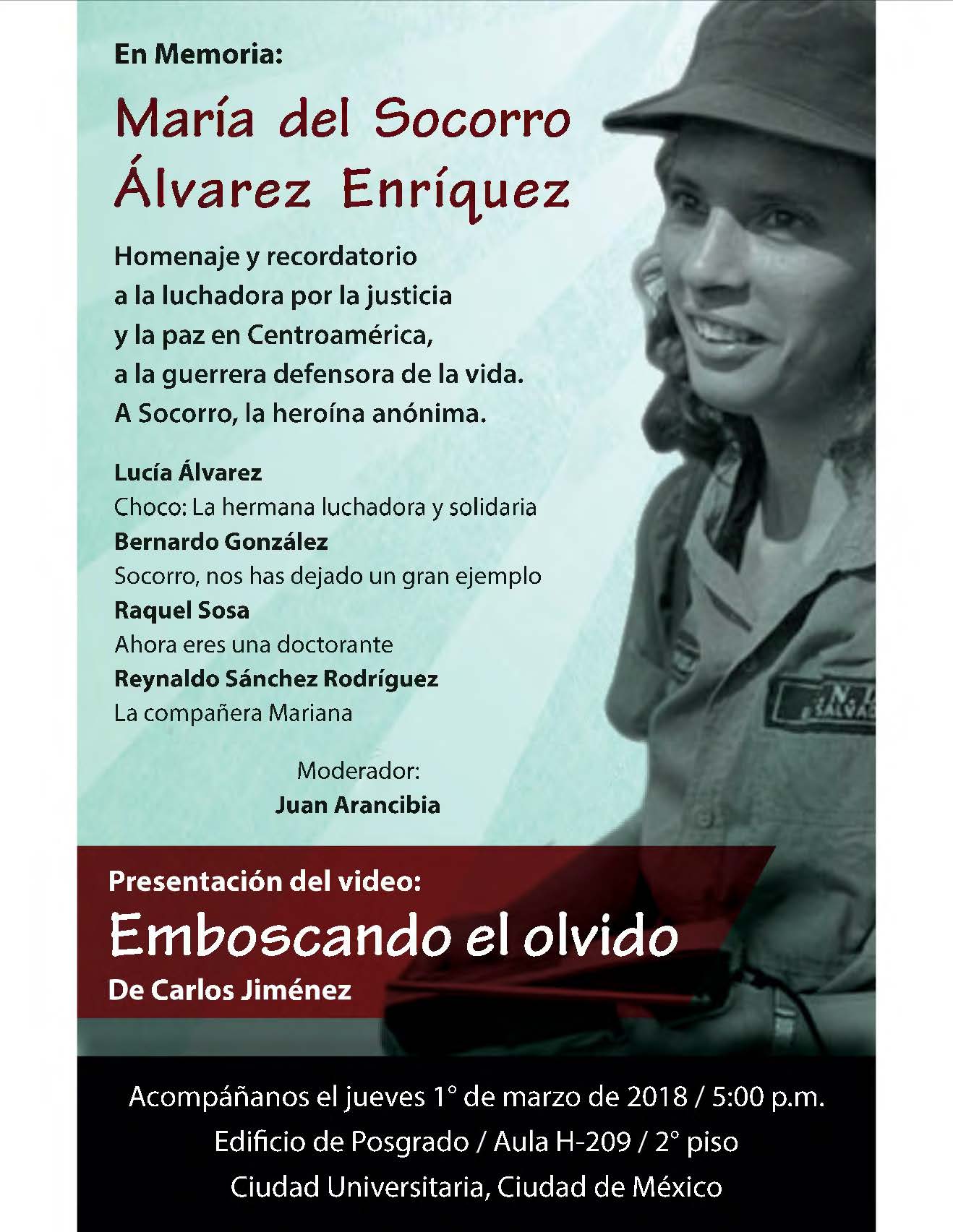 Homenaje a María del Socorro Álvarez - COMECSO