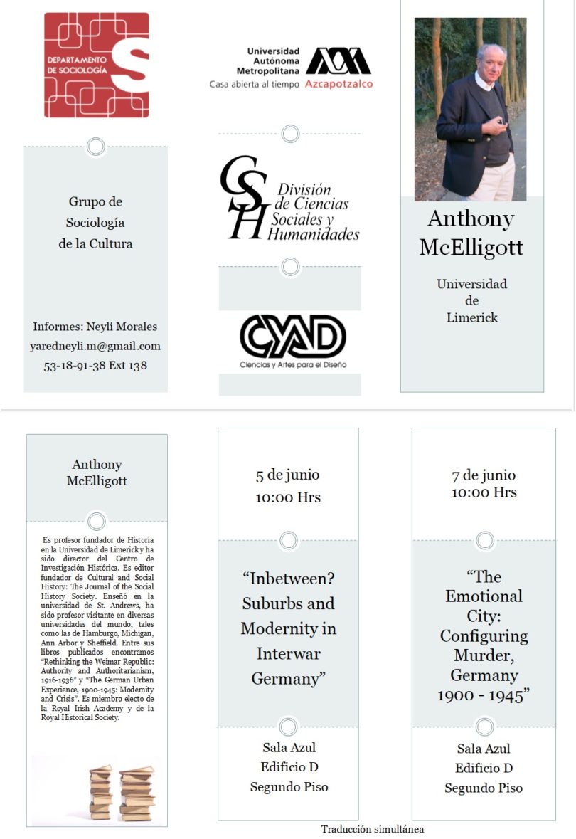 Conferencias Anthony McElligott | UAM-A - COMECSO