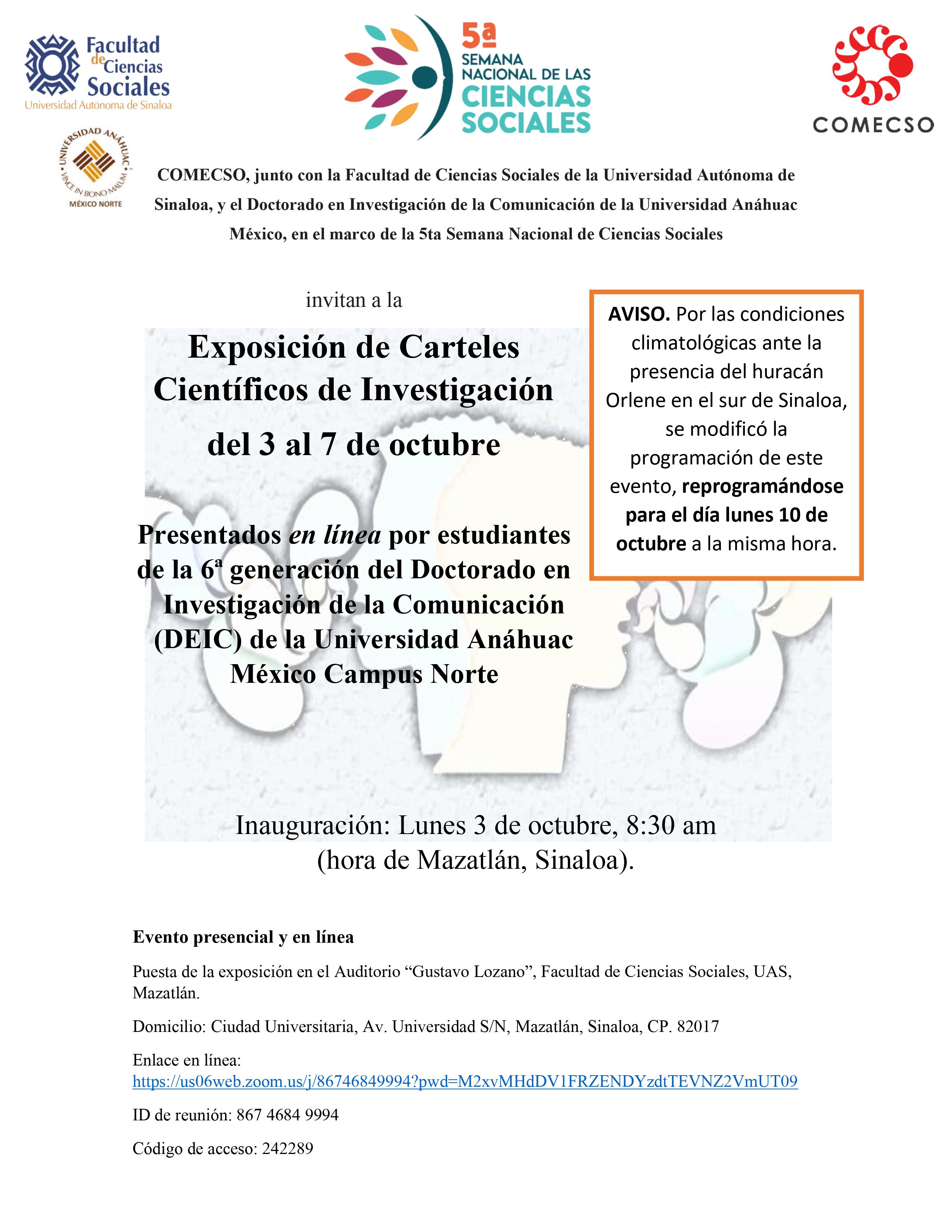 Exposición de carteles científicos de Investigación en Comunicación ...
