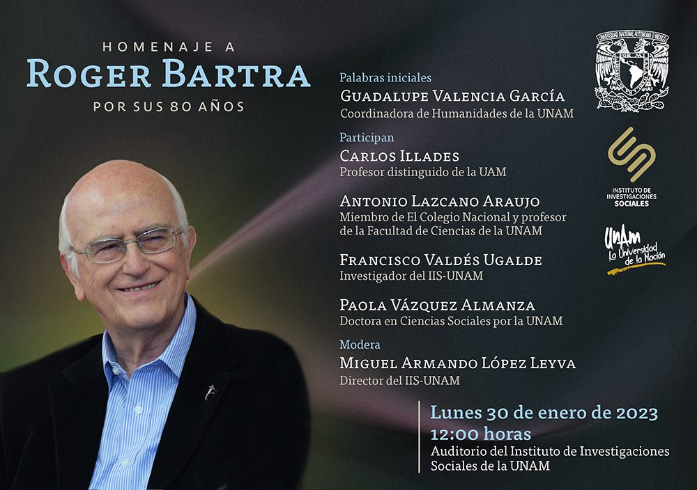 Homenaje a Roger Bartra por sus 80 años - COMECSO