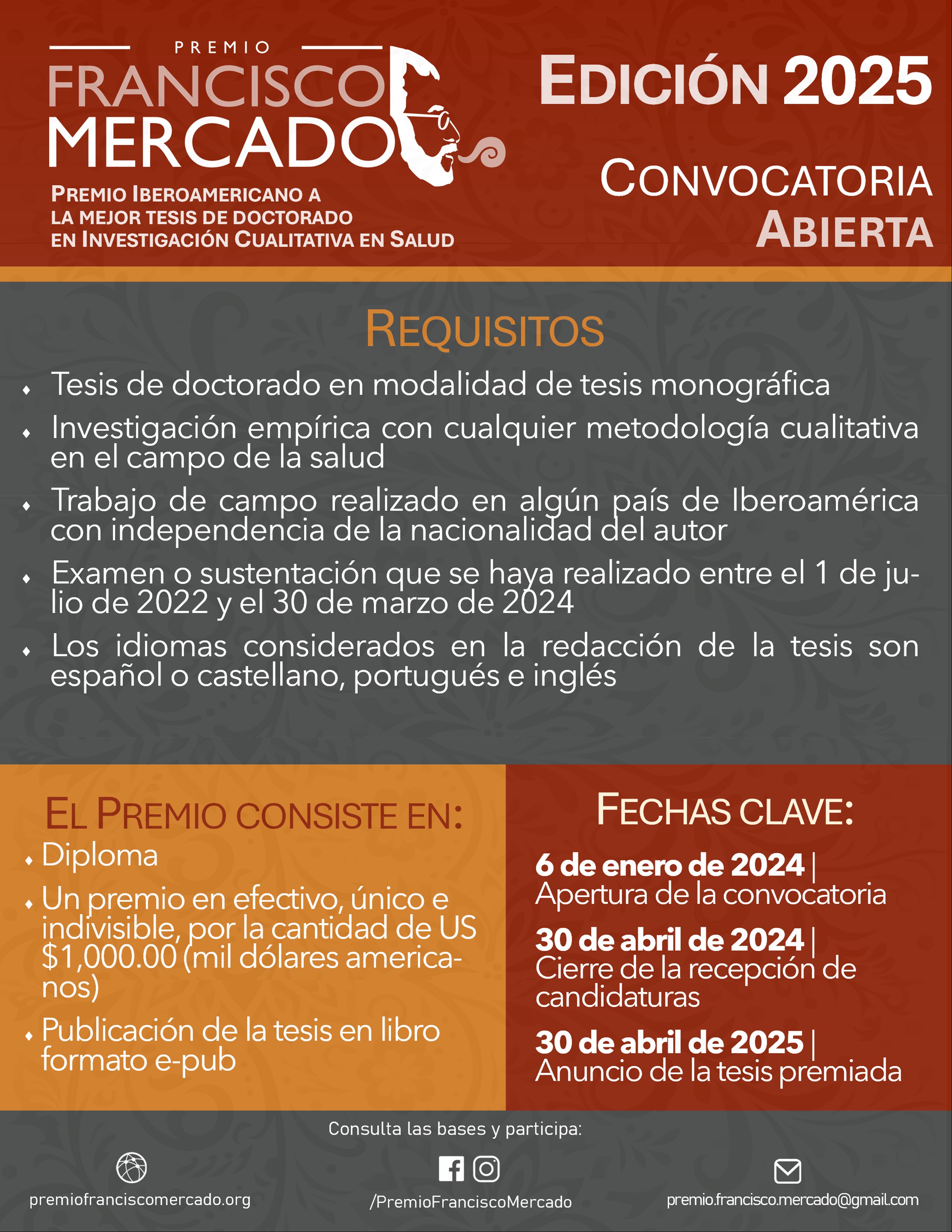 Premio Francisco Mercado 2025 - COMECSO
